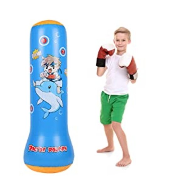 Toys | Inflatable Punching Bag For Kids Free Standing Boxing Bag For ...